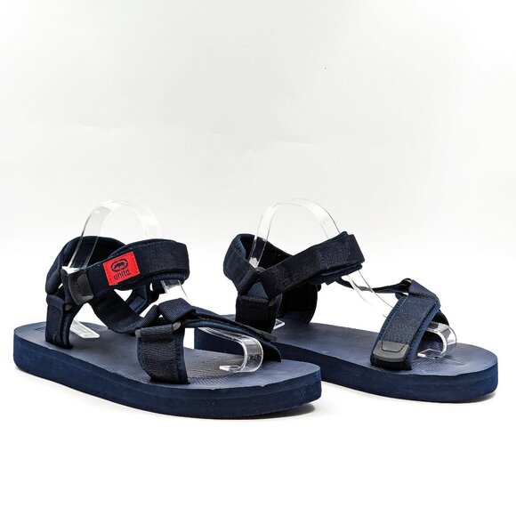 Marc Ecko | Shoes | Marc Ecko Men Prince Slide Strap Blue Fabric ...